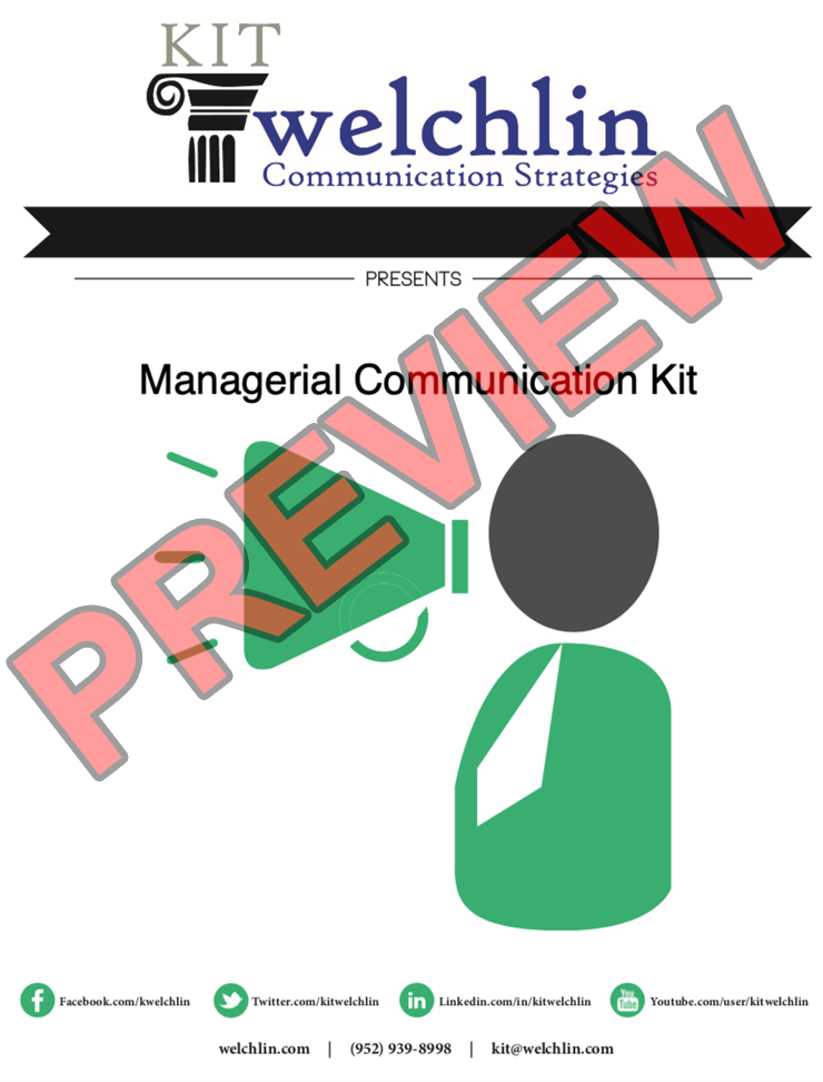 The Communication Kit | Kit Welchlin Products | Managerial ...